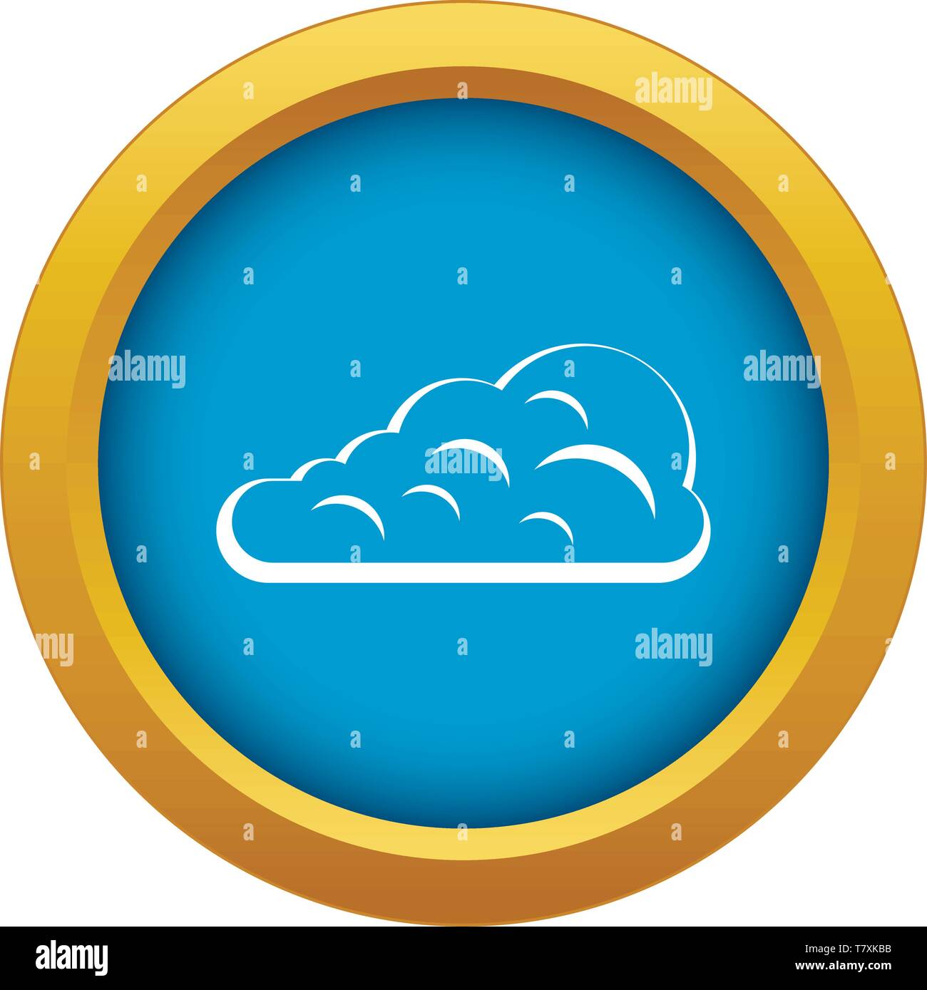 Cumulus cloud icon blue vector isolated Stock Vector Image & Art - Alamy