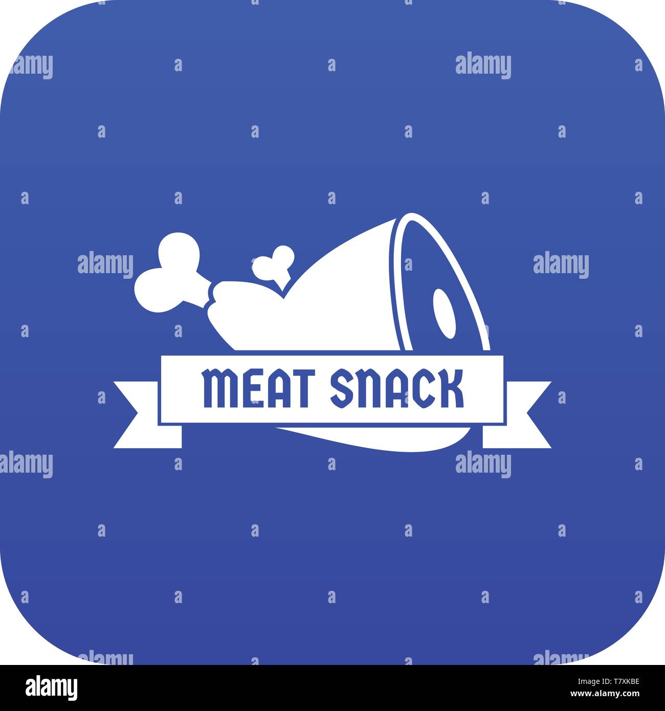 Meat icon blue vector Stock Vector Image & Art - Alamy