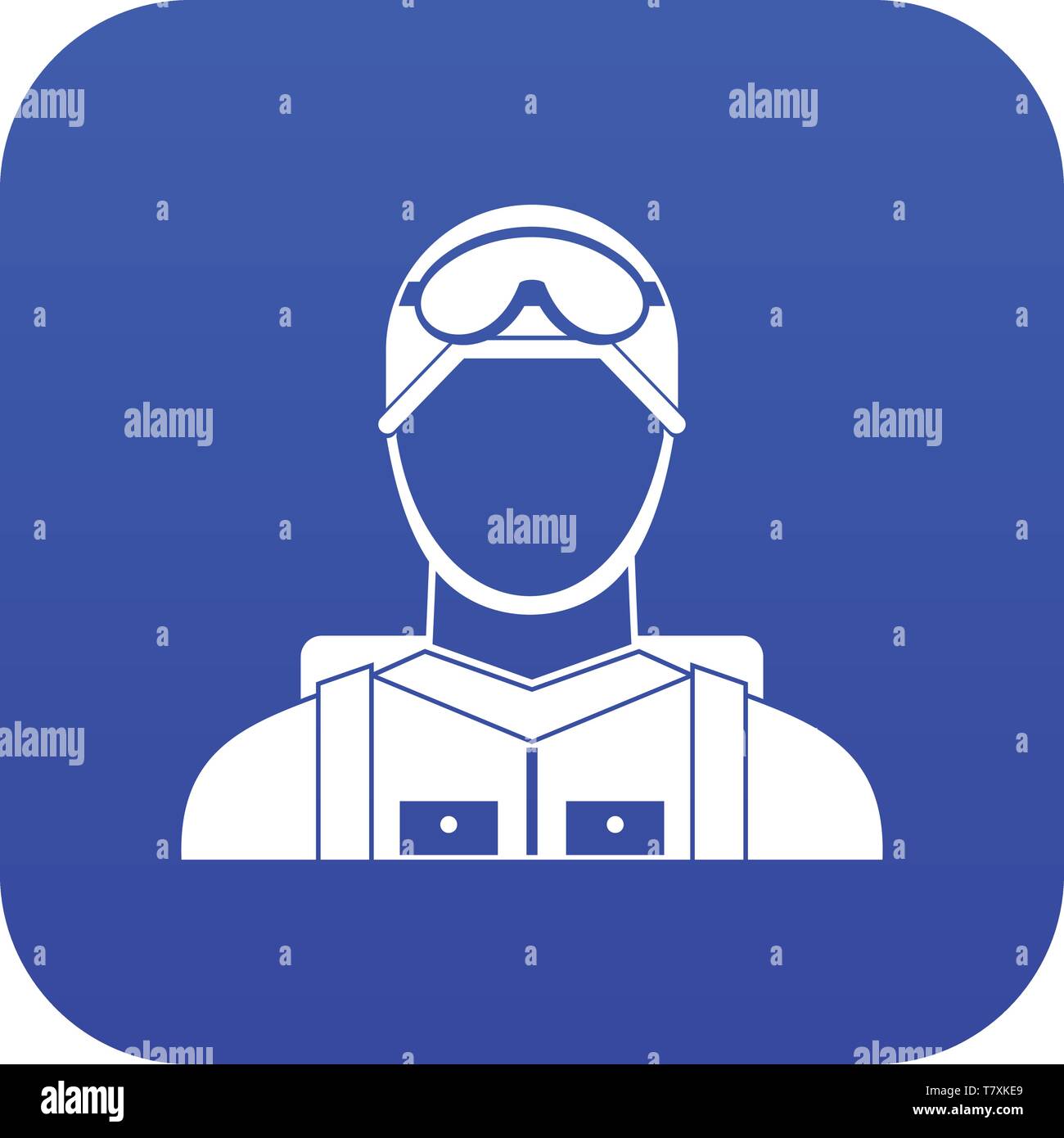 Military paratrooper icon digital blue Stock Vector Image & Art - Alamy