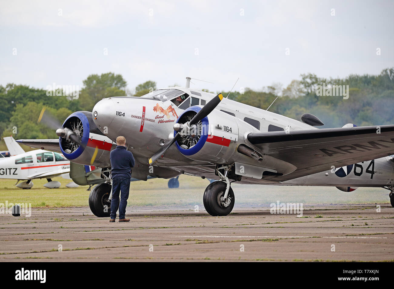 Beech 18 aircraft hi-res stock photography and images - Alamy