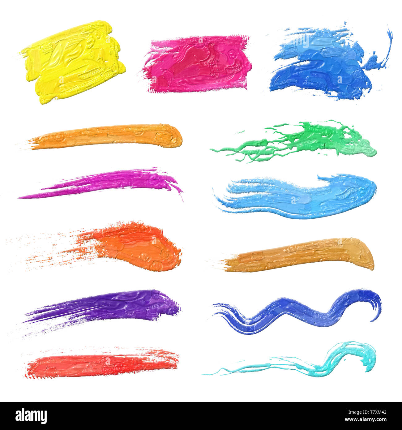 Colorful oil painting hand-painted art illustration : brush (High ...