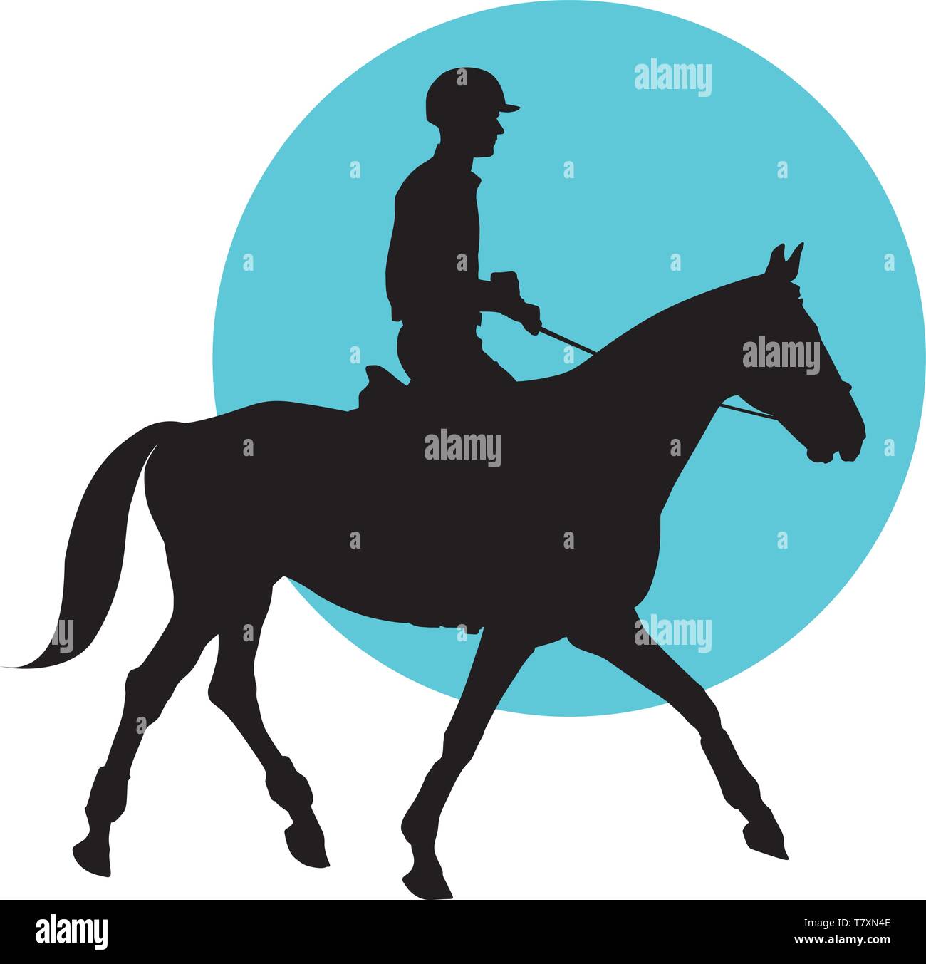 Rider on horseback Stock Vector Images - Alamy