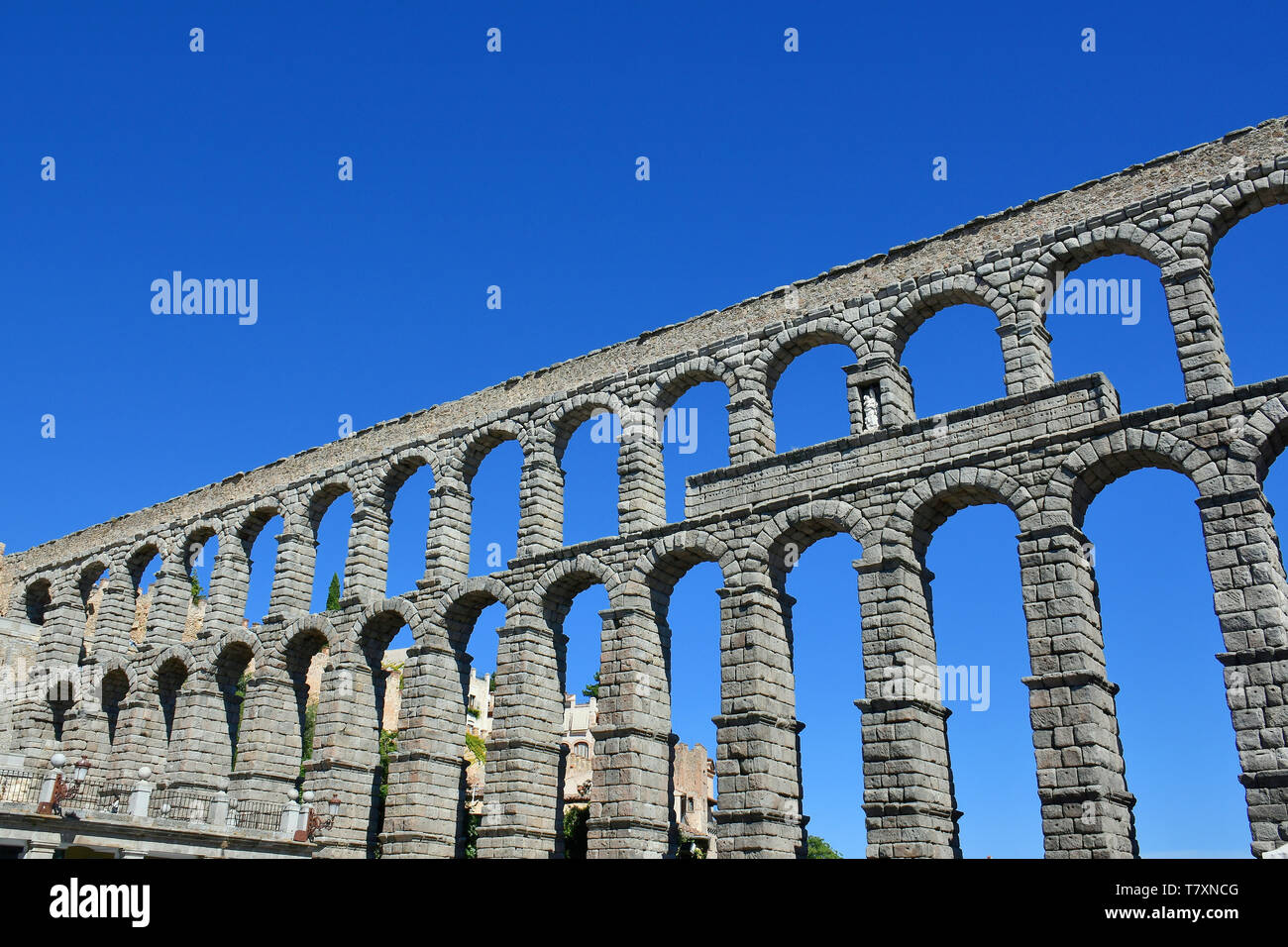 Aqueduct of Segovia, water bridges, Segovia, Castilla y León, Spain ...