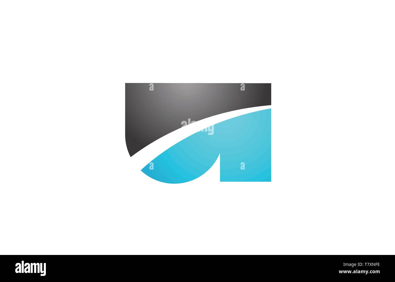 alphabet letter ui u i logo combination in blue and grey colors ...