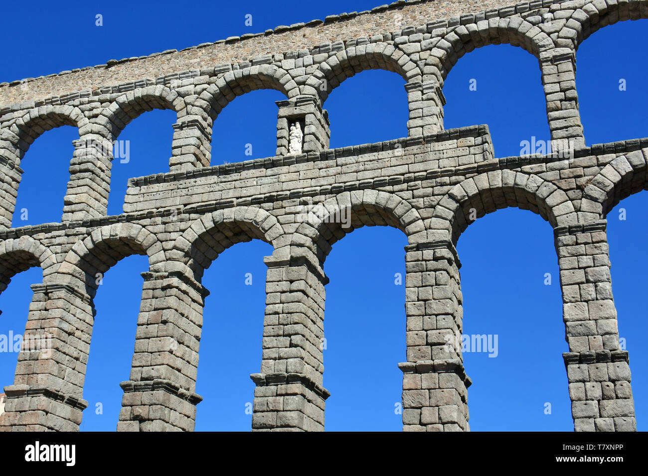 Aqueduct of Segovia, water bridges, Segovia, Castilla y León, Spain ...