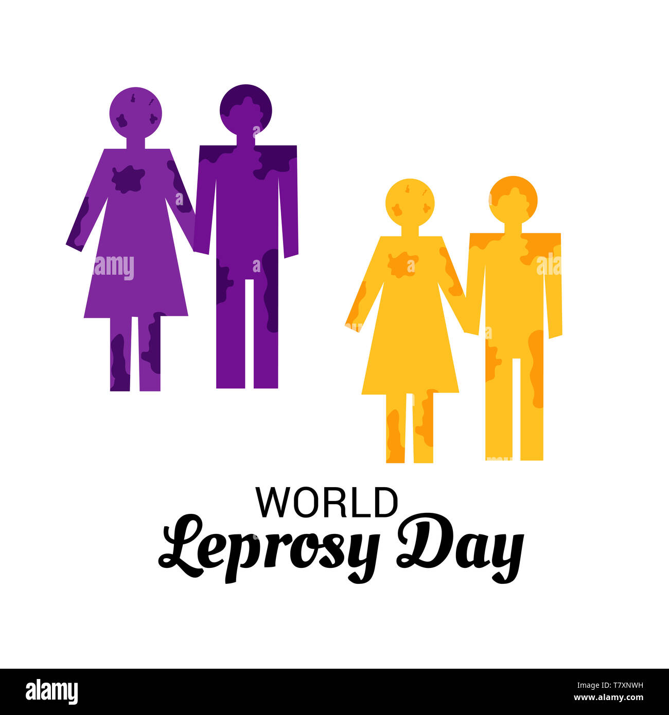 Vector illustration of a Background for World Leprosy Day Stock Photo ...