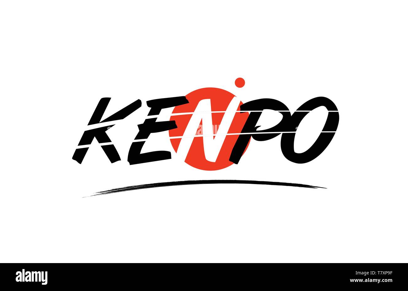 kenpo text word on white background with red circle suitable for card ...