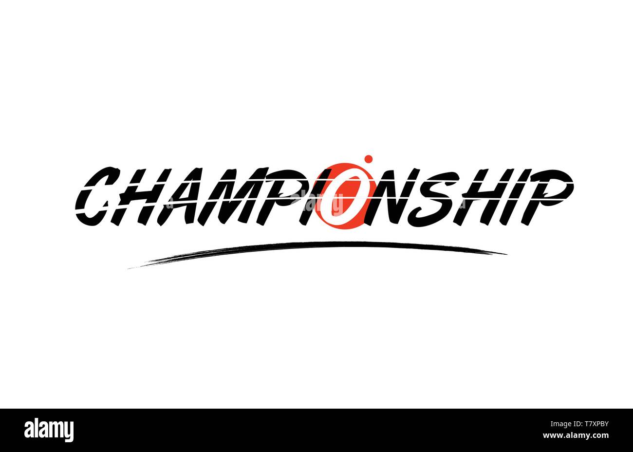 championship text word on white background with red circle suitable for ...