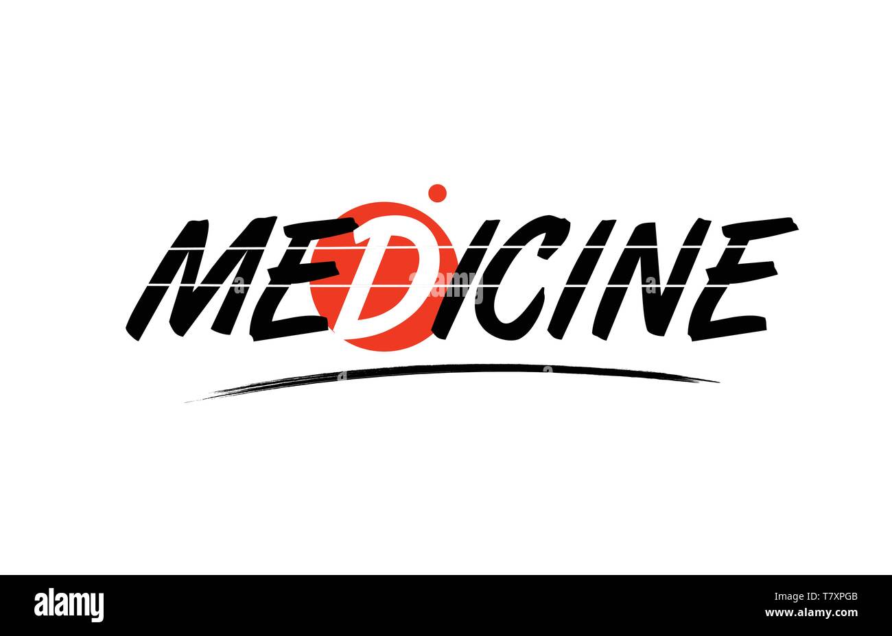 medicine text word on white background with red circle suitable for ...