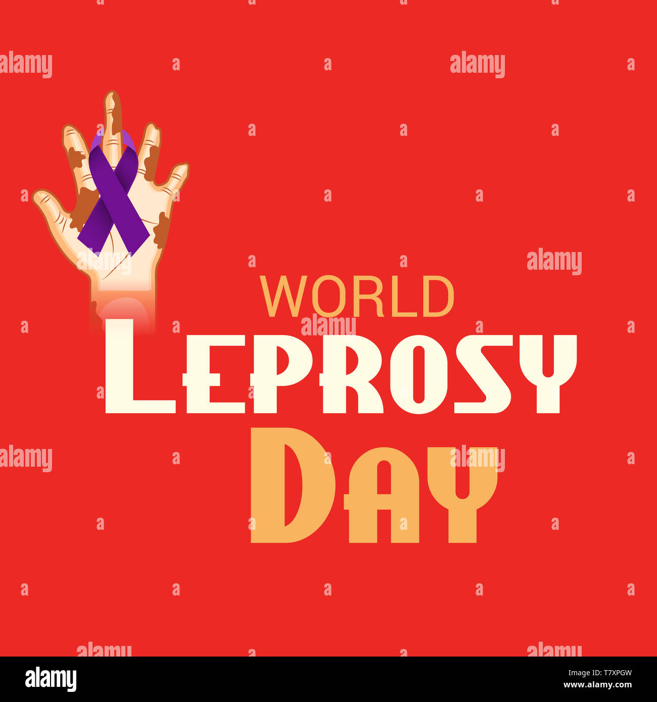 Vector illustration of a Background for World Leprosy Day Stock Photo ...