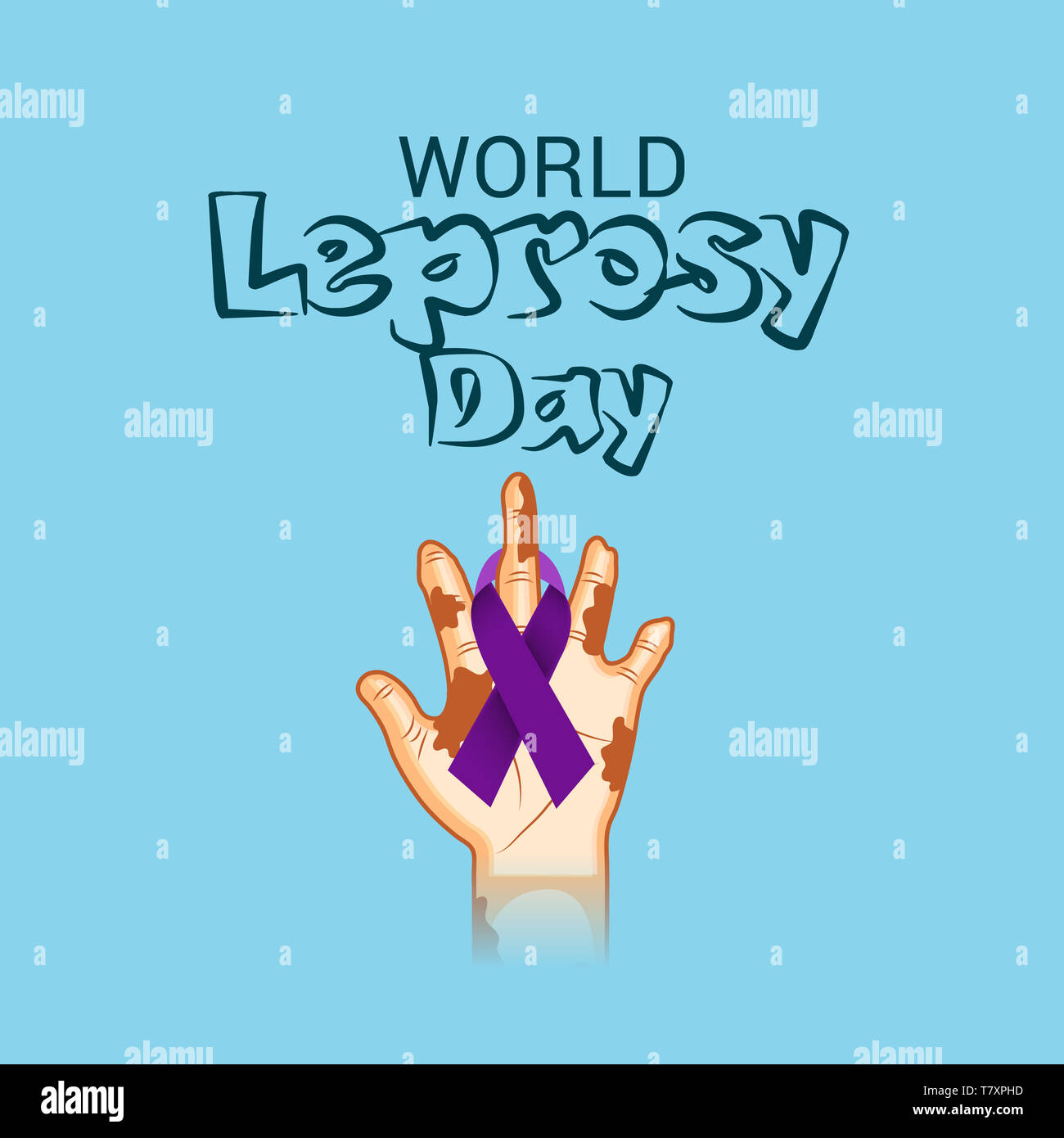 Vector illustration of a Background for World Leprosy Day Stock Photo ...