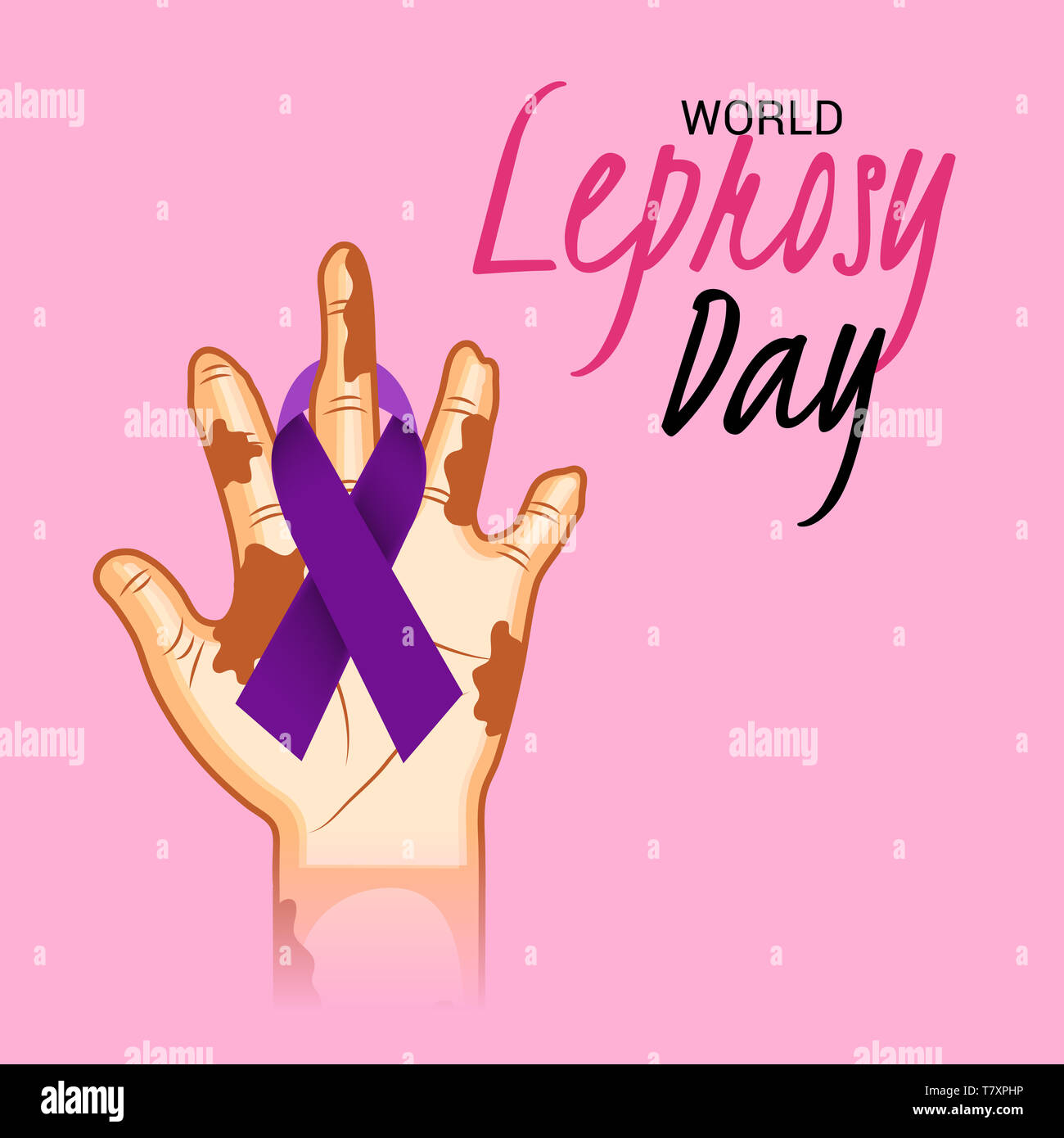 Vector illustration of a Background for World Leprosy Day Stock Photo ...