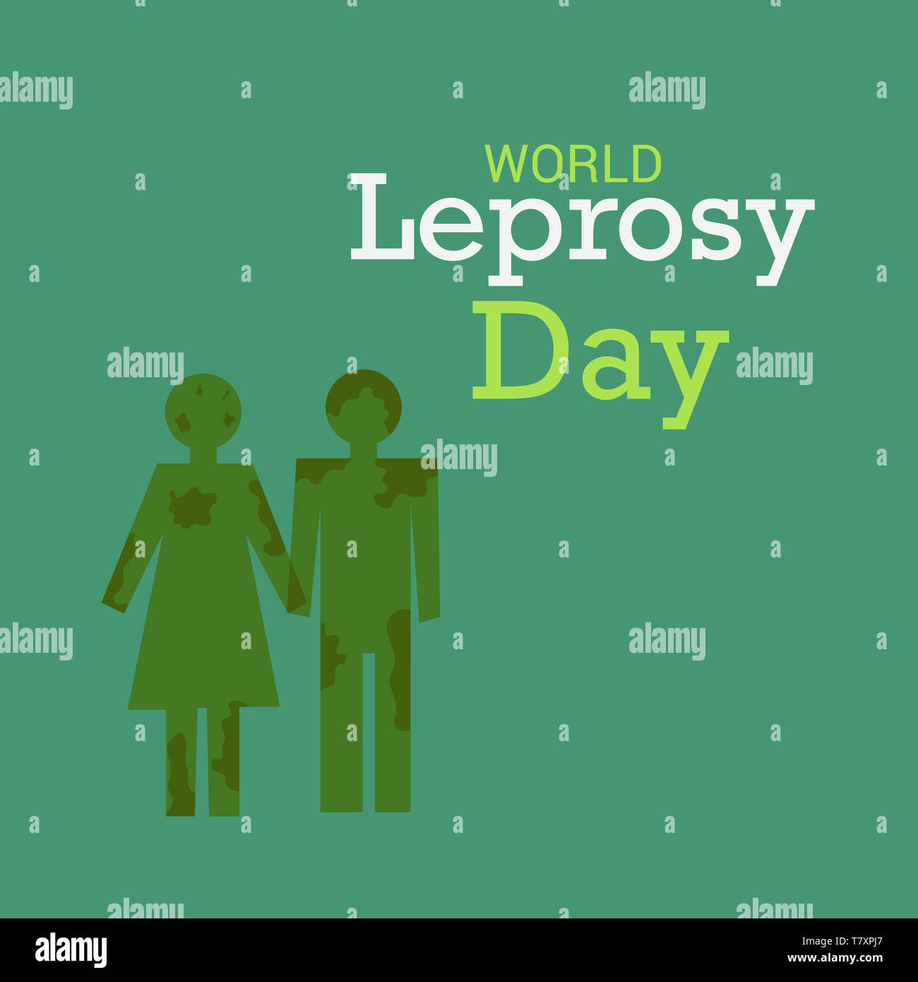 Vector illustration of a Background for World Leprosy Day Stock Photo ...