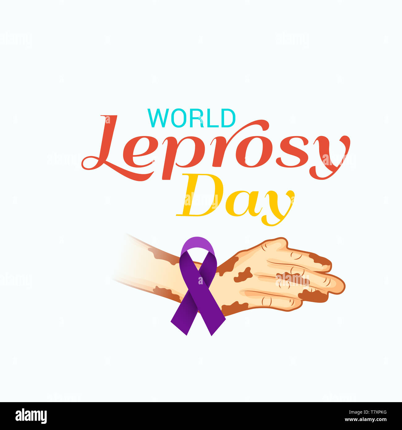 Vector illustration of a Background for World Leprosy Day Stock Photo ...
