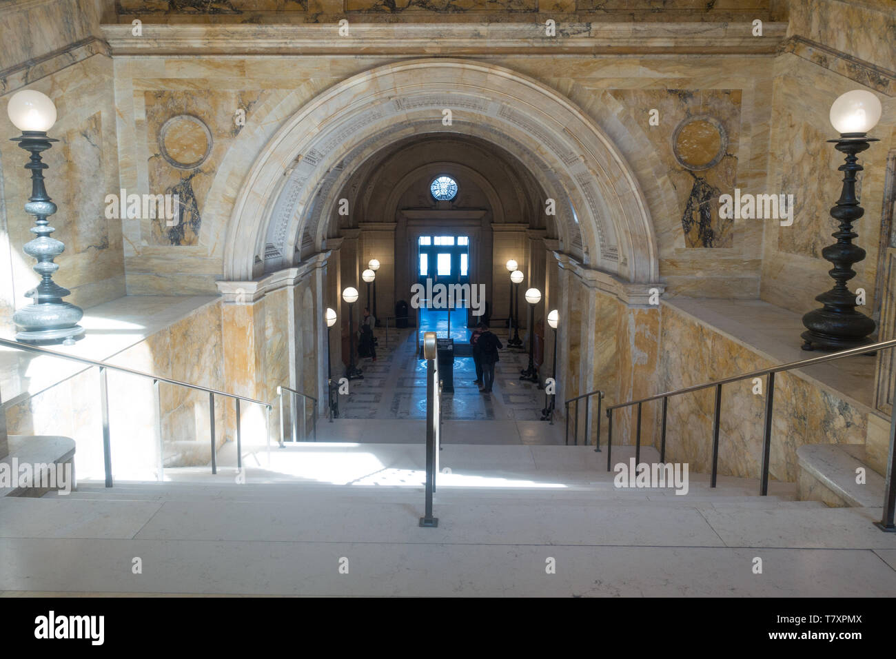 Boston Public library in the city of Boston, Massachusetts USA Stock ...