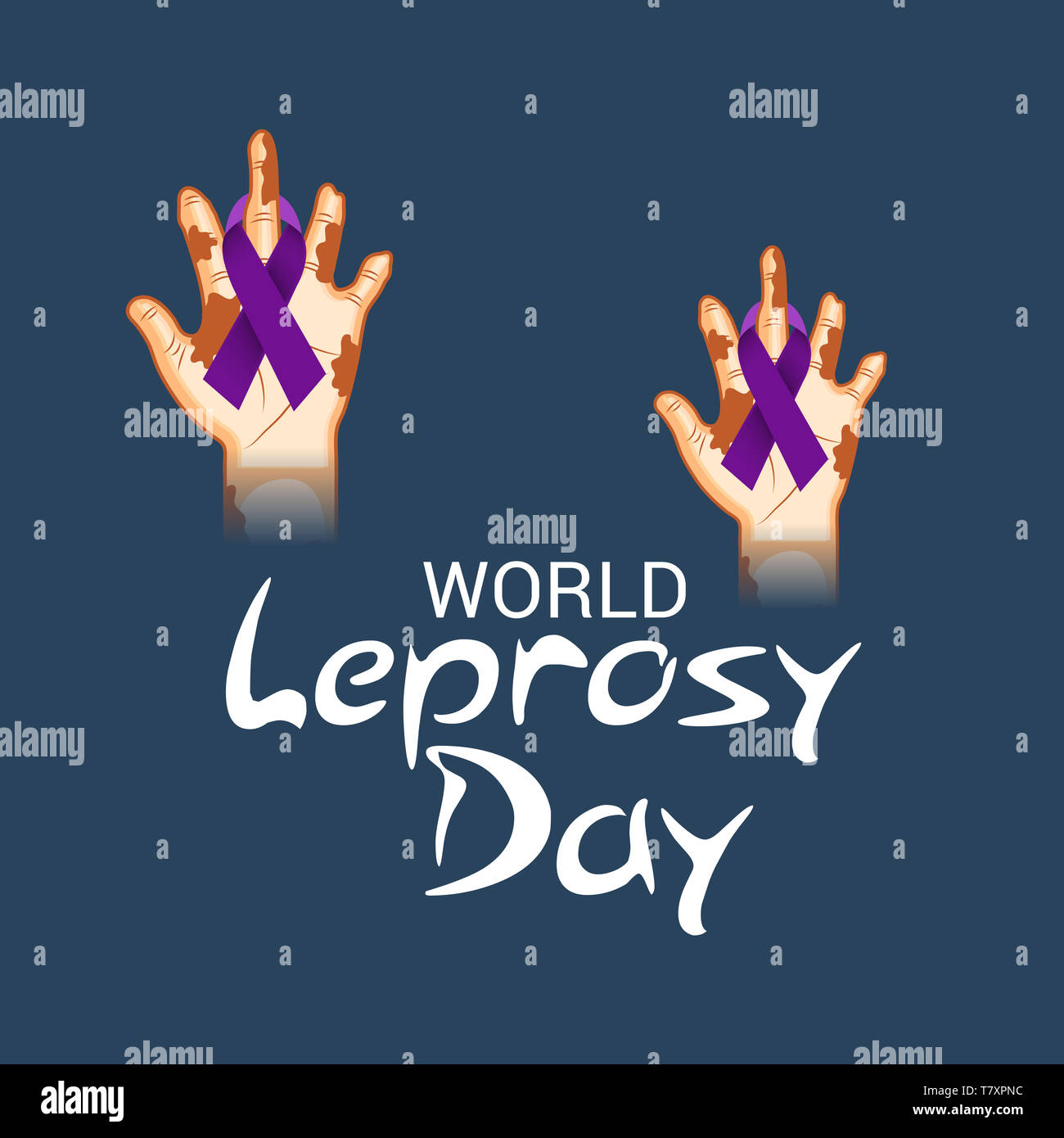 Vector illustration of a Background for World Leprosy Day Stock Photo ...