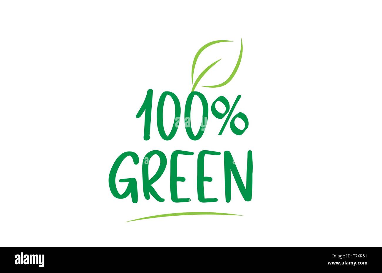 100% green green word text with leaf suitable for icon, badge or ...