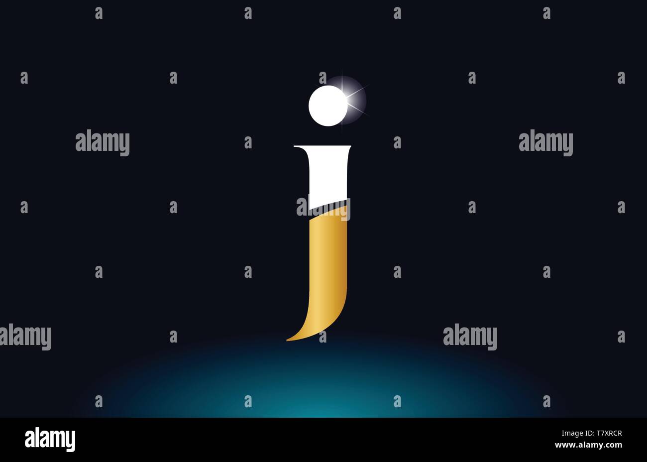 gold golden alphabet letter j logo icon design suitable for a company ...