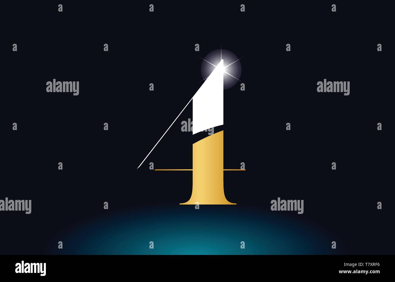Golden number Stock Vector Images - Alamy