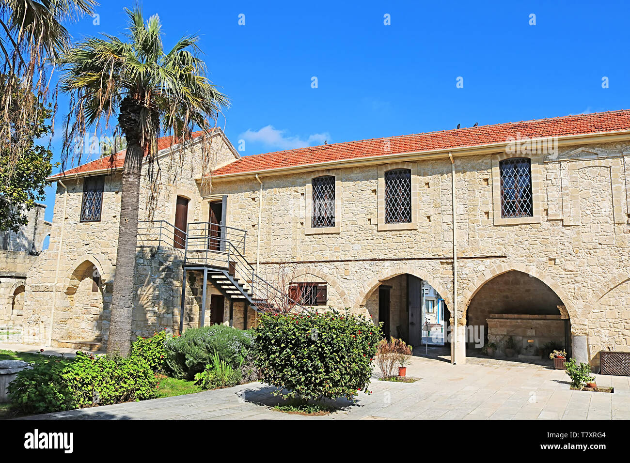 Inside the medieval castle of Larnaca (Larnaka) in Cyprus Stock Photo ...