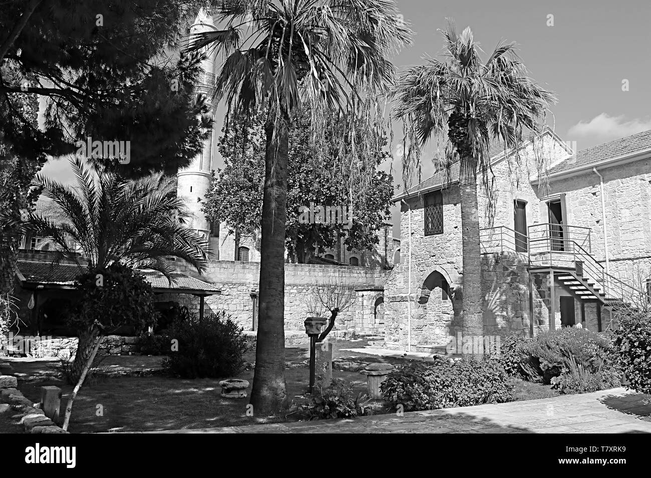 Inside the medieval castle of Larnaca (Larnaka) in Cyprus Stock Photo ...