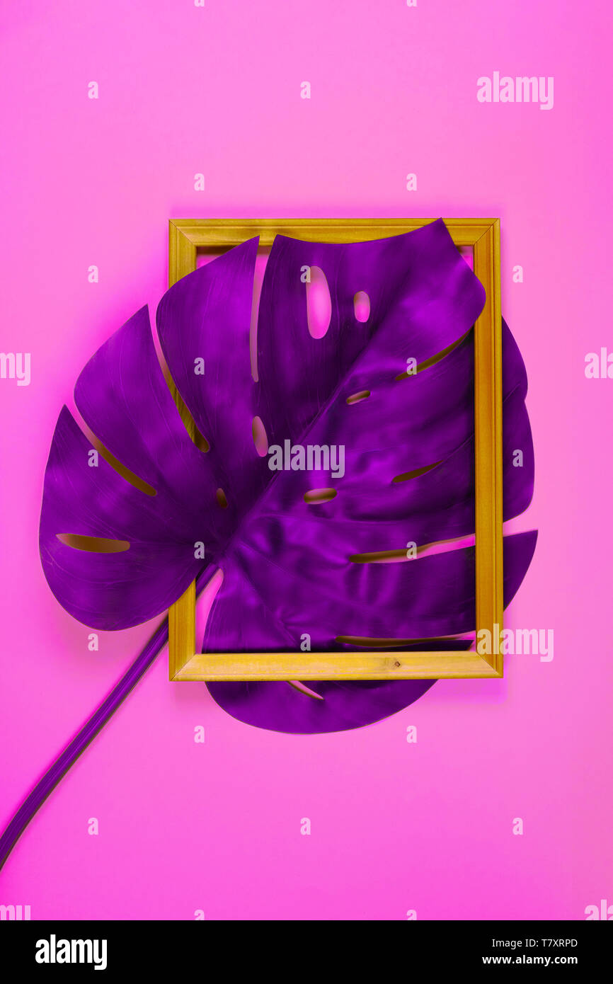 Vaporwave leaf hi-res stock photography and images - Alamy
