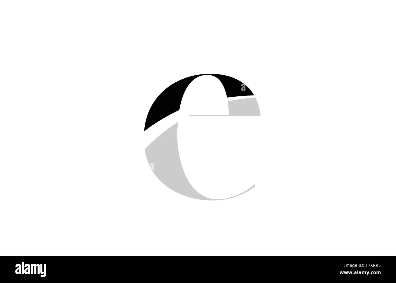 black and white alphabet letter e logo icon design for a company or ...