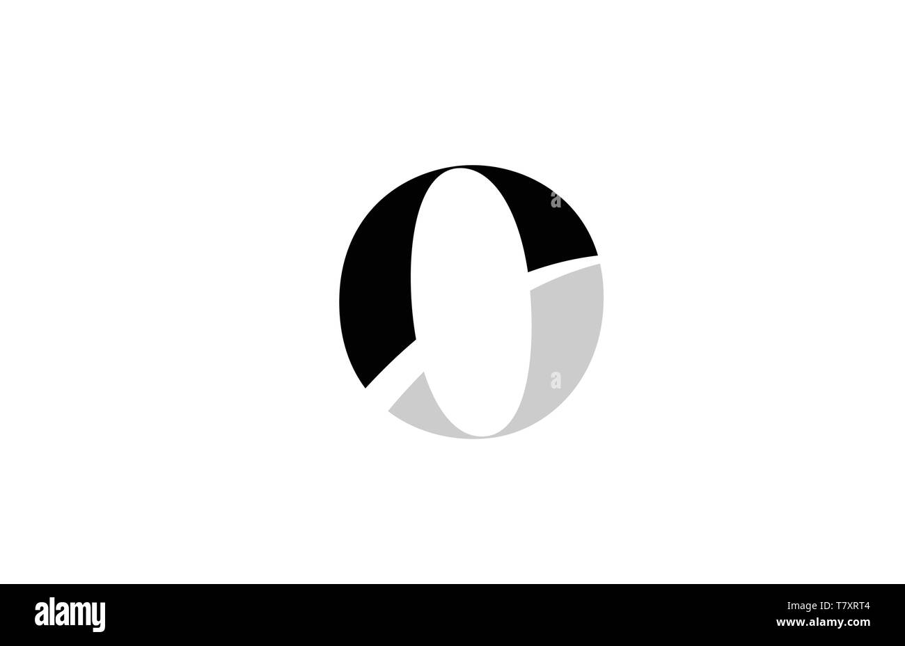 black and white alphabet letter o logo icon design for a company or ...