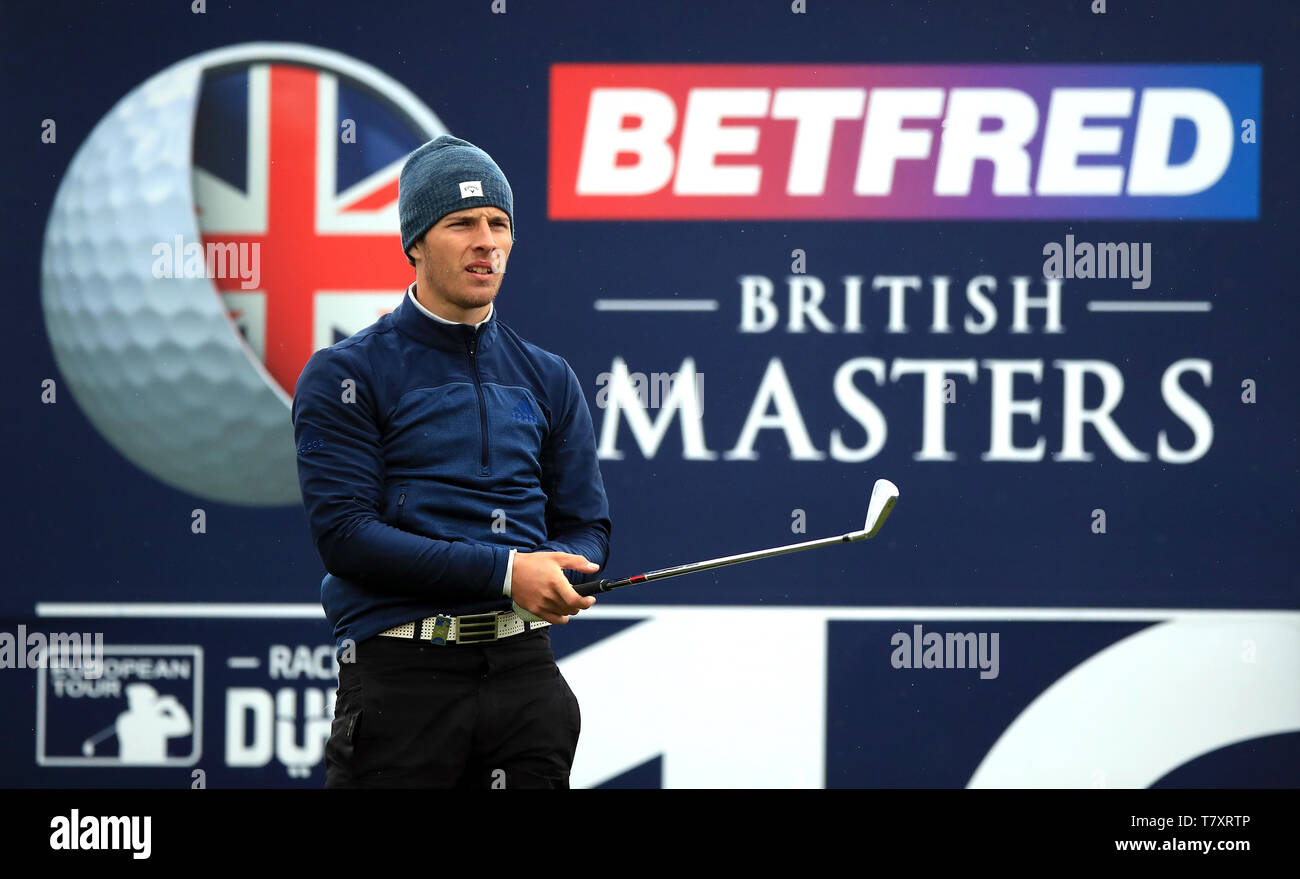 England's Matthew Jordan tees off the 16th during day one of the ...