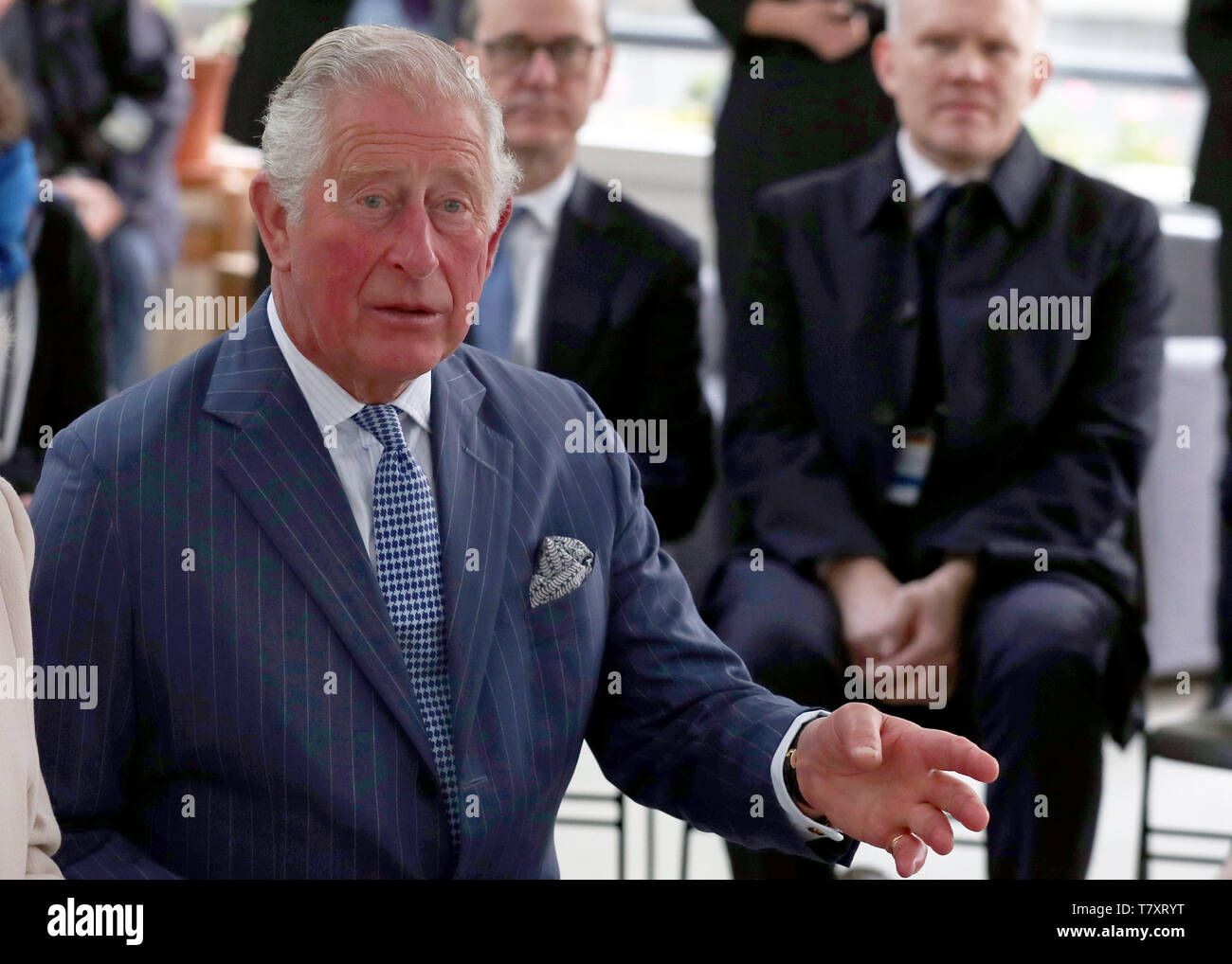 The Prince of Wales during a visit to an International Rescue Committee ...