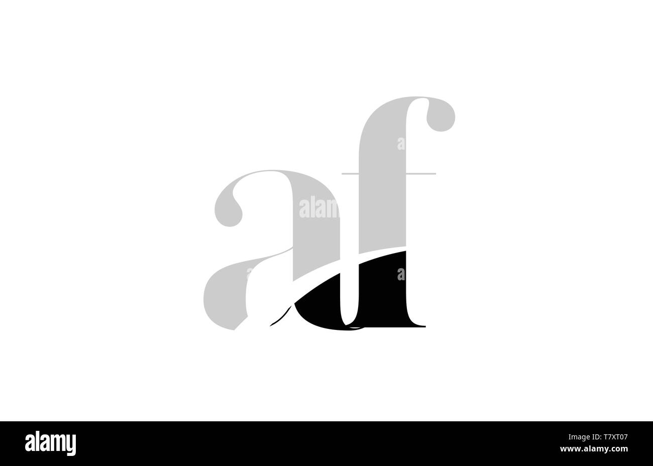 Black white af alphabet Cut Out Stock Images & Pictures - Alamy