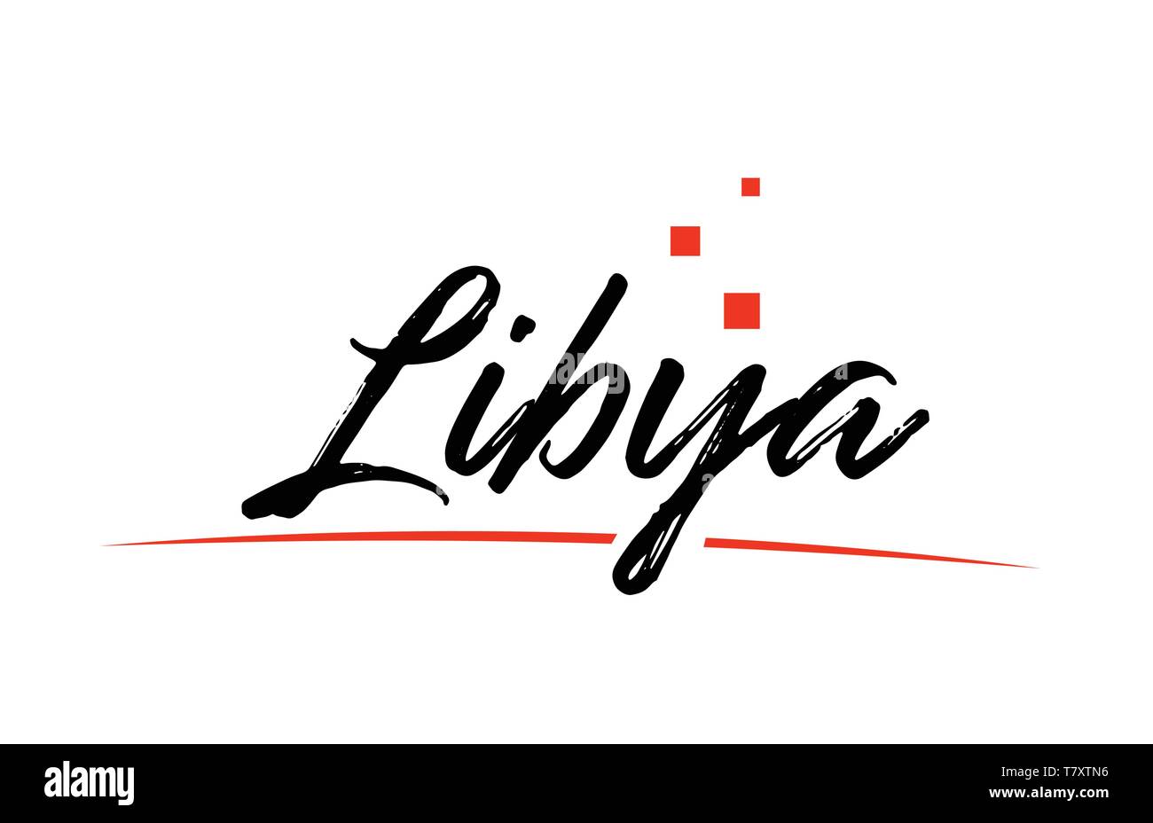 Libya country typography word text suitable for logo icon design Stock ...