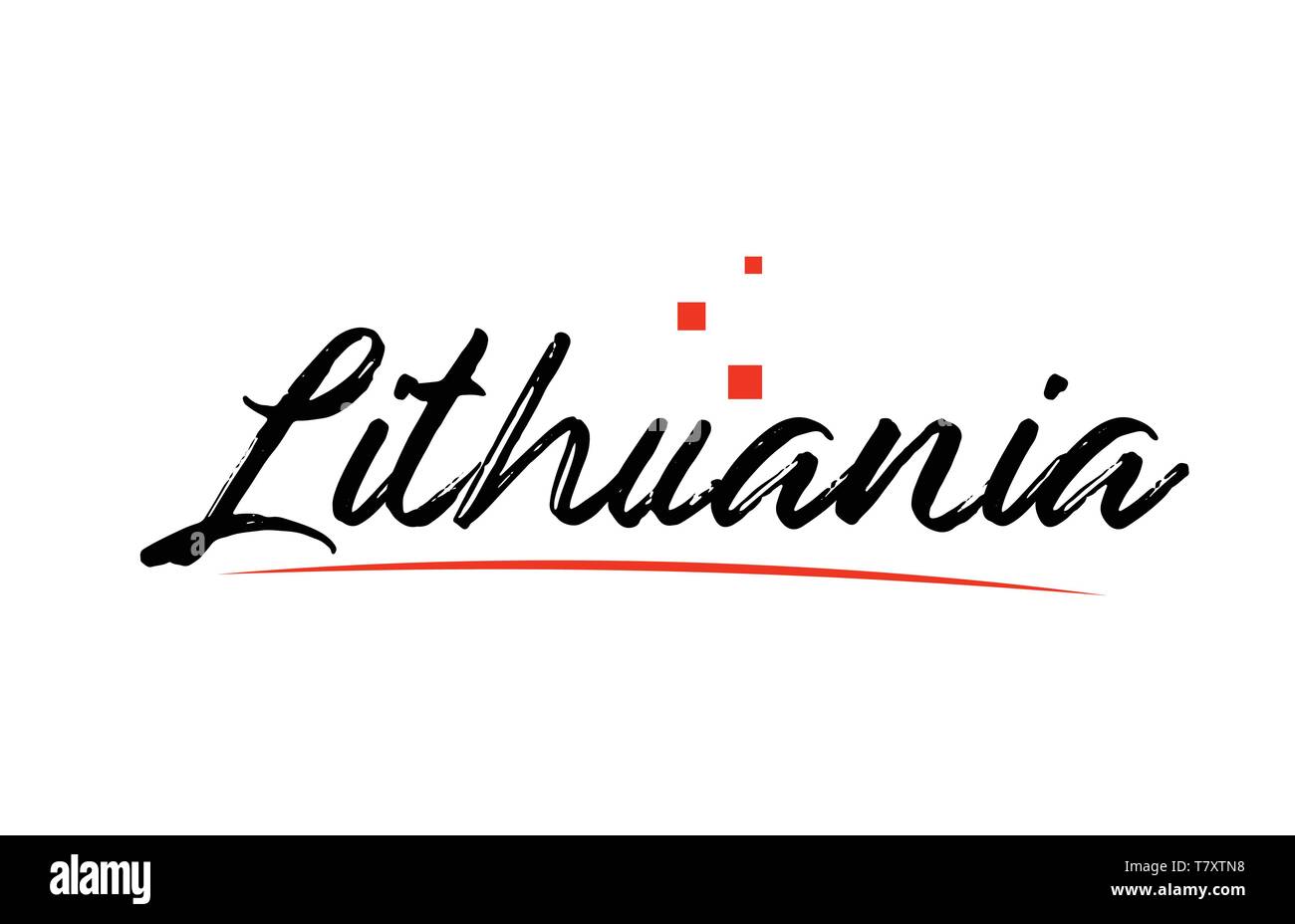 Lithuania country typography word text suitable for logo icon design ...