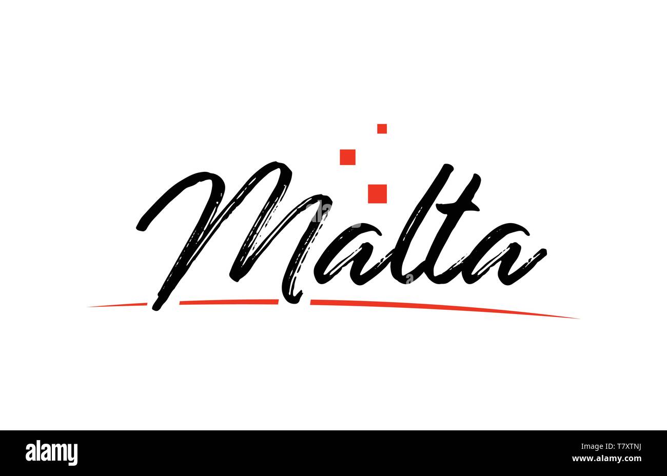 Malta country typography word text suitable for logo icon design Stock ...