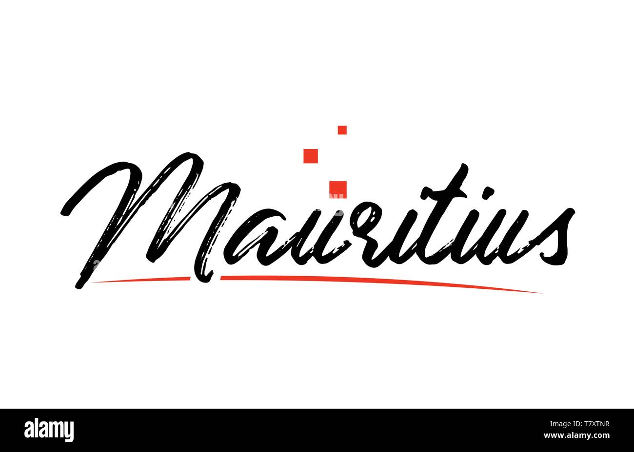 Mauritius country typography word text suitable for logo icon design ...