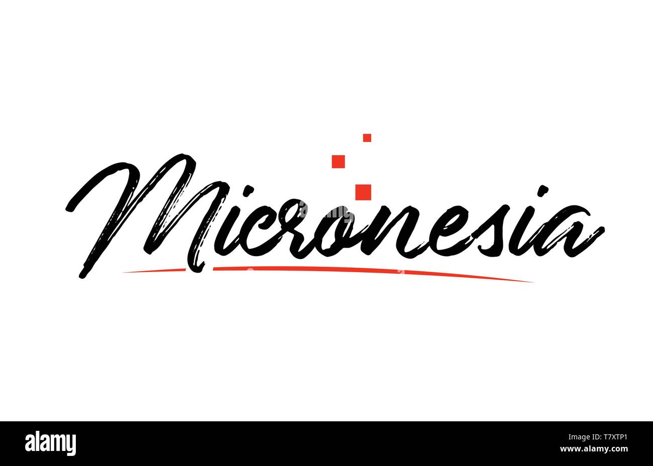 Micronesia country typography word text suitable for logo icon design ...