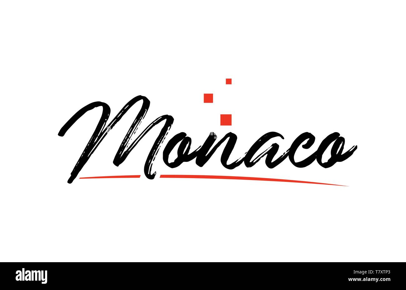 Monaco country typography word text suitable for logo icon design Stock ...