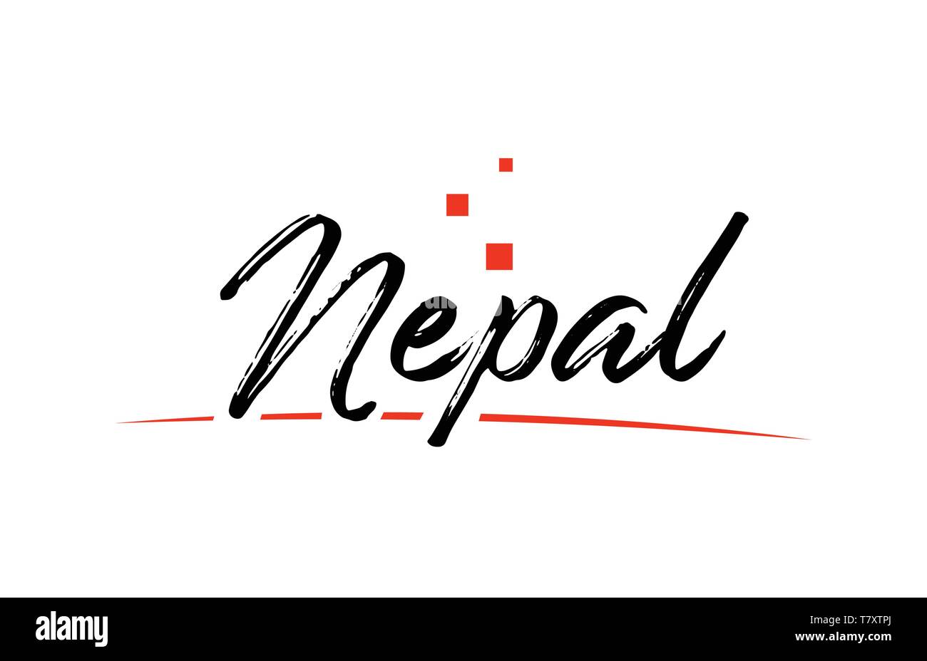 Nepal country typography word text suitable for logo icon design Stock ...