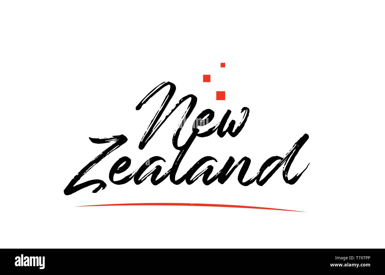 New Zealand country typography word text suitable for logo icon design ...