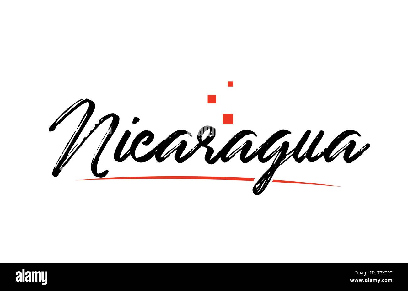 Nicaragua country typography word text suitable for logo icon design ...