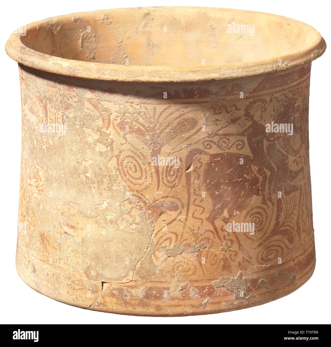 A Celtic-Iberian Kalathos, 3rd/2nd century BC. Light brown clay with ...