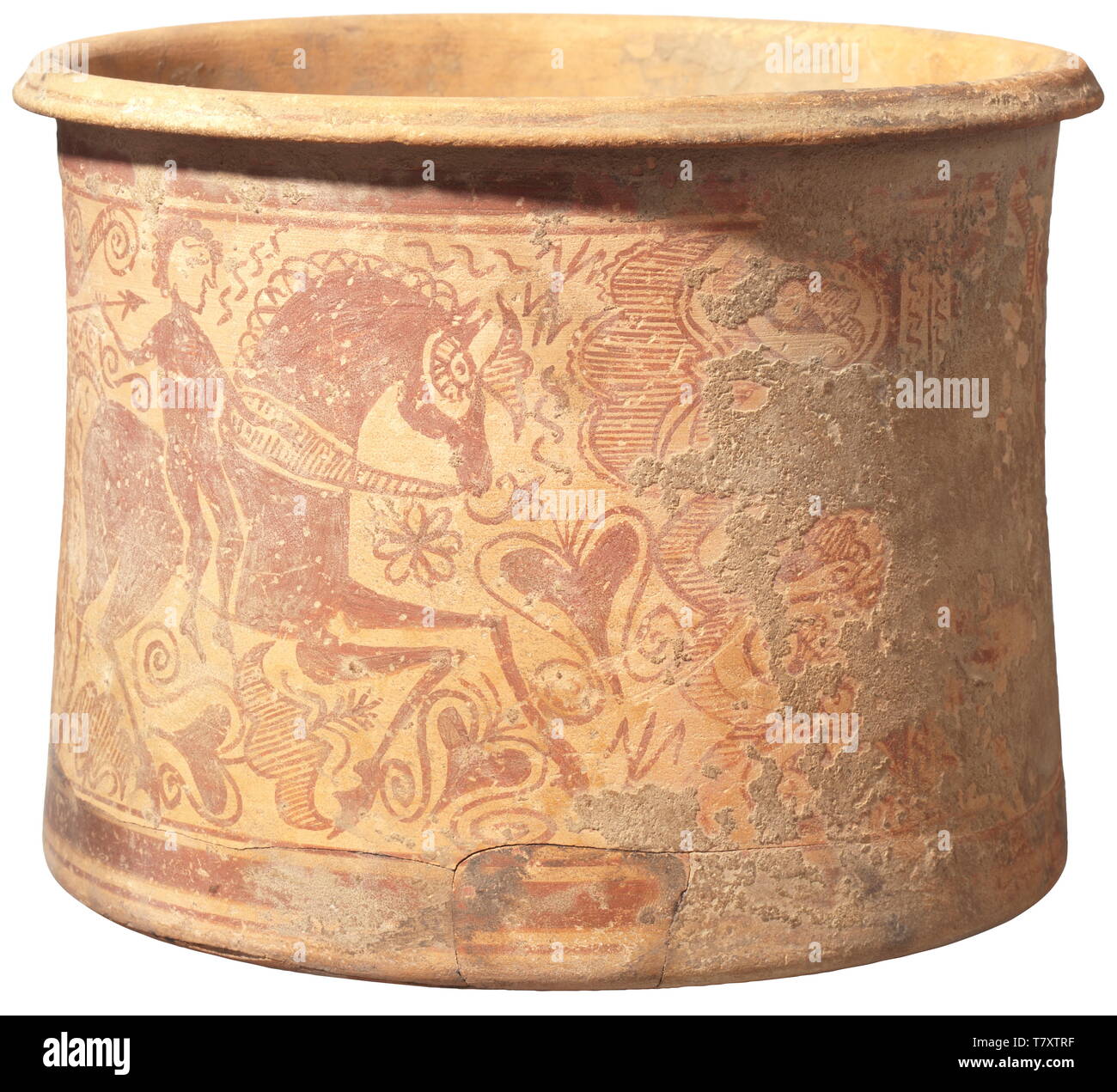 A Celtic-Iberian Kalathos, 3rd/2nd century BC. Light brown clay with ...