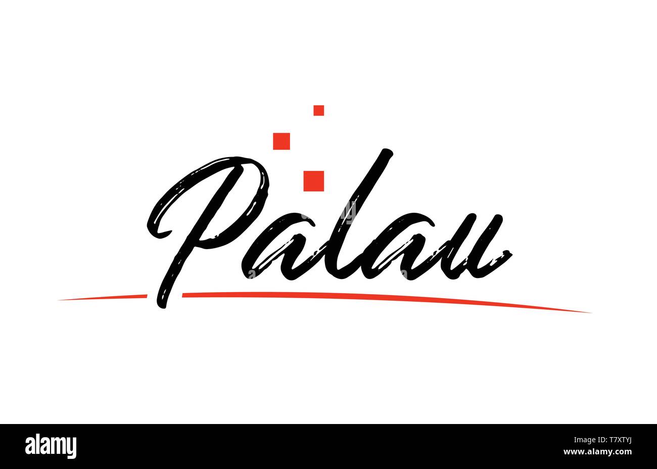 Palau country typography word text suitable for logo icon design Stock ...