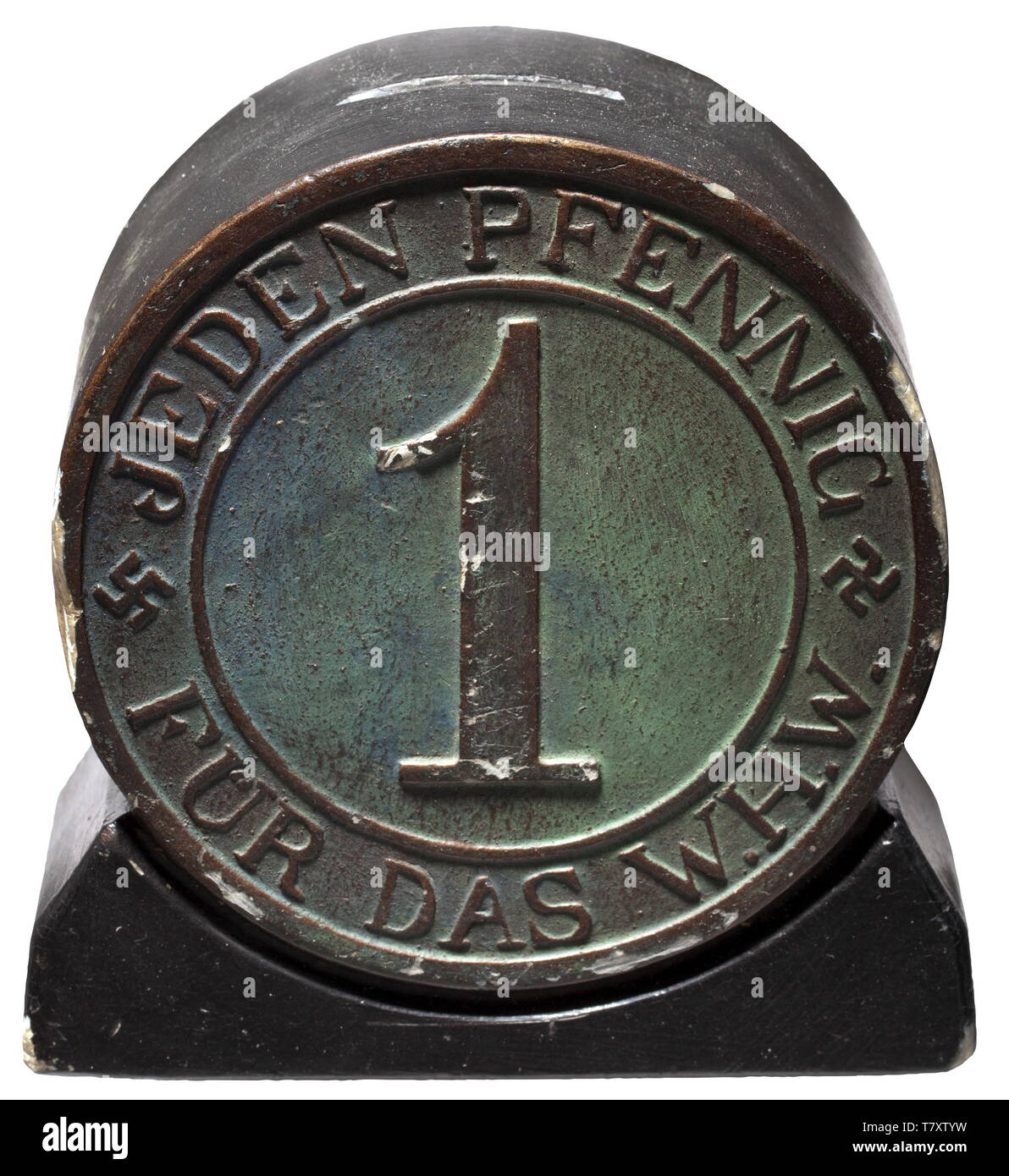 A Winter Relief money box of coloured plaster. Obverse text (tr ...