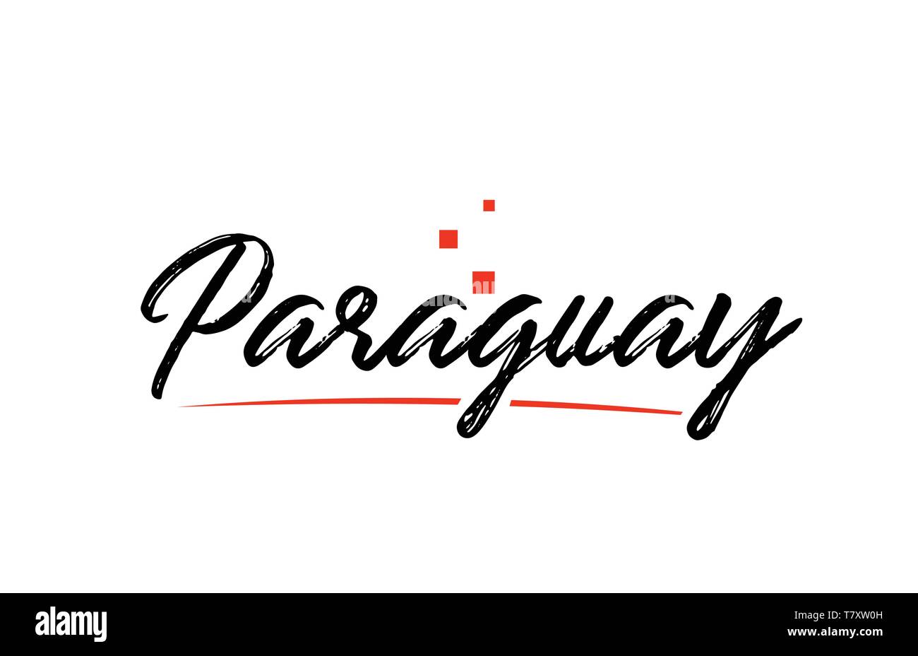 Paraguay country typography word text suitable for logo icon design ...