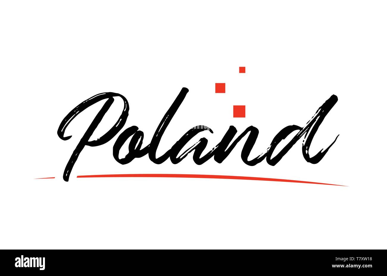Poland country typography word text suitable for logo icon design Stock ...