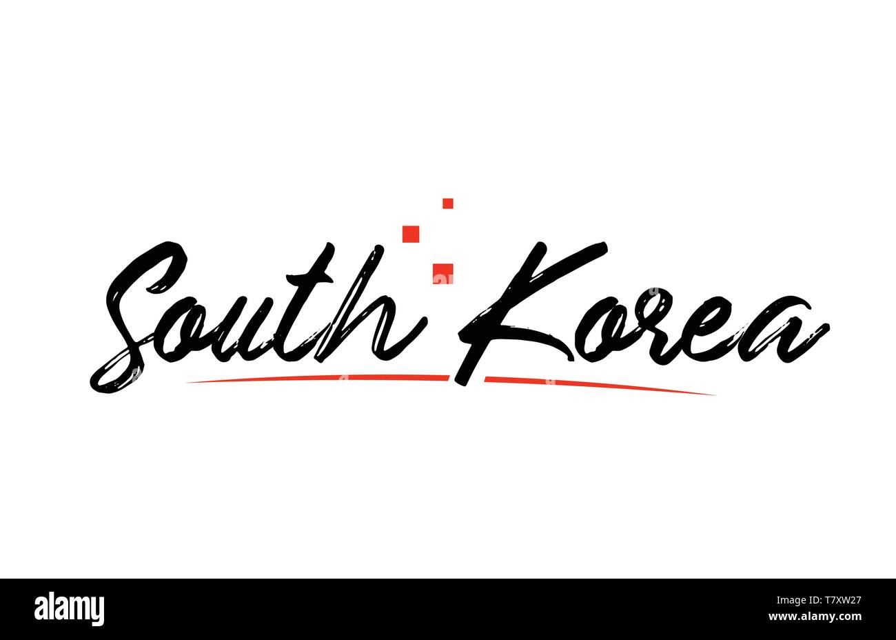 South Korea country typography word text suitable for logo icon design ...