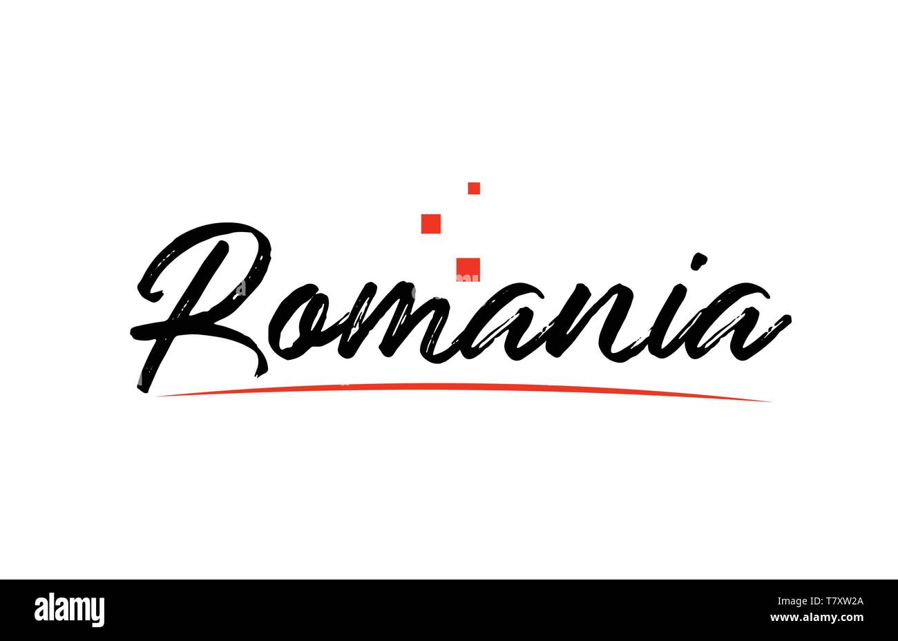 Romania country typography word text suitable for logo icon design ...