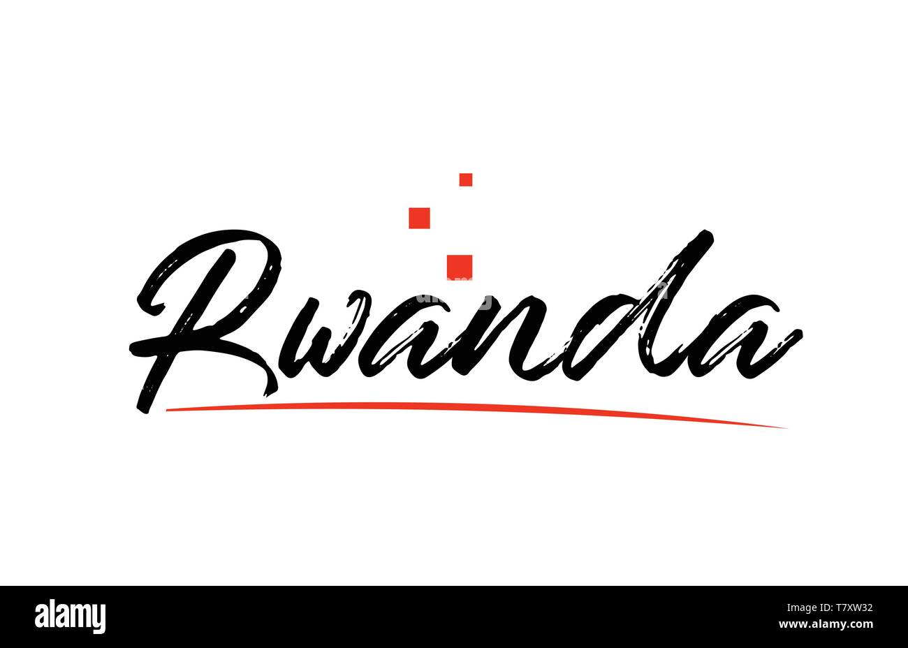 Rwanda country typography word text suitable for logo icon design Stock ...