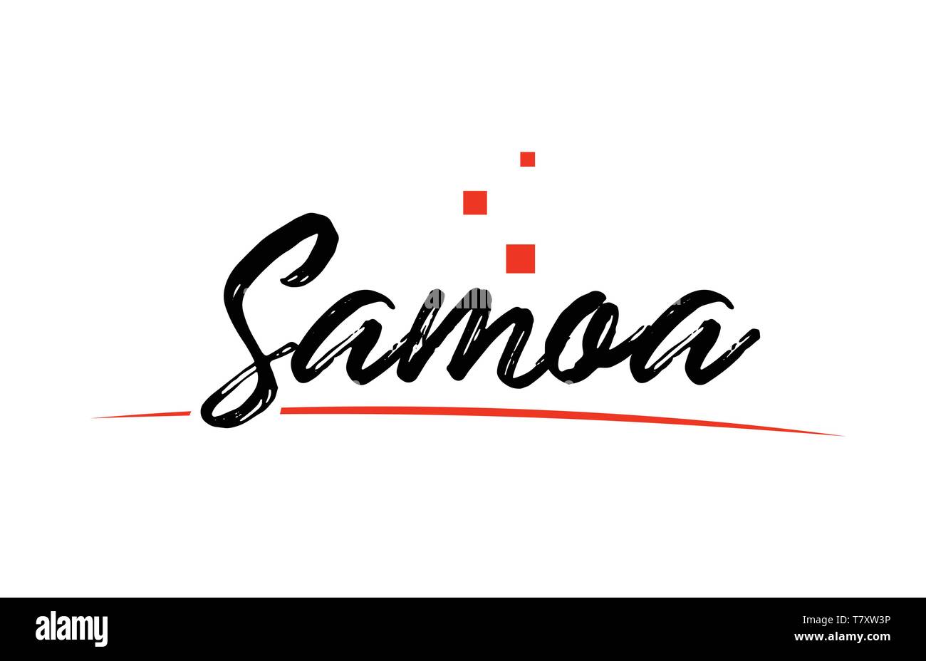 Samoa country typography word text suitable for logo icon design Stock ...